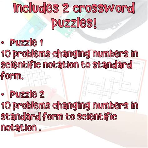 Scientific Notation Math Crossword Puzzles Activity By Teacher Twins