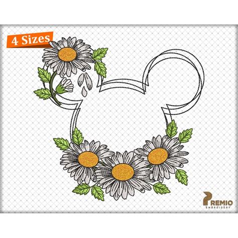 Spring Flowers Machine Embroidery Design Daisy Flowers Embr Inspire