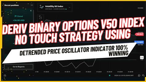 Deriv Binary Options V50 Index No Touch Strategy Using Detrended Price Oscillator Indicator 100