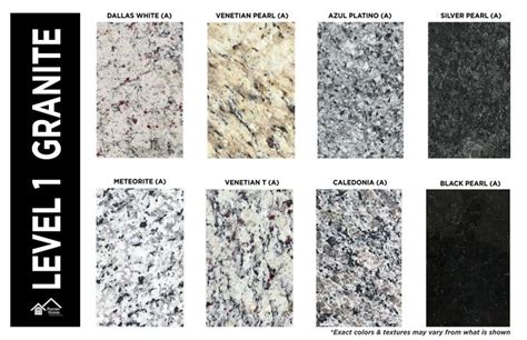 Granite Color Chart For Floors And Walls