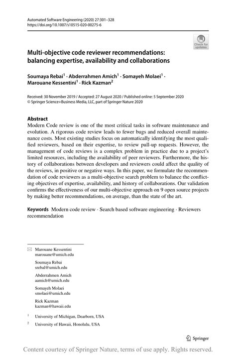 Code Reviewer Recommendations As A Multi Objective Problem Balancing Expertise Availability