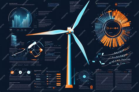 Futuristic Wind Turbine Technology Interface Data And Visualization