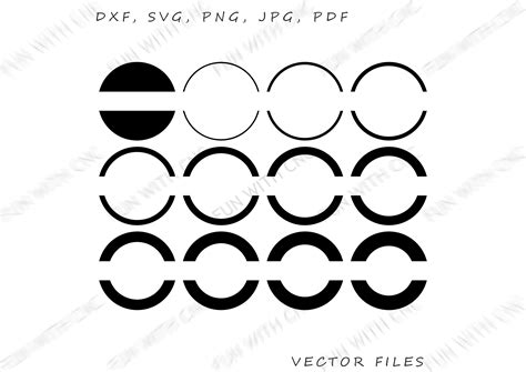 Circle Split Frames Svg Geometric Shapes Split Frame Circle Split