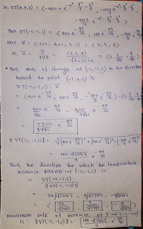 [solved] please help with multivariable calculus gradient vector
