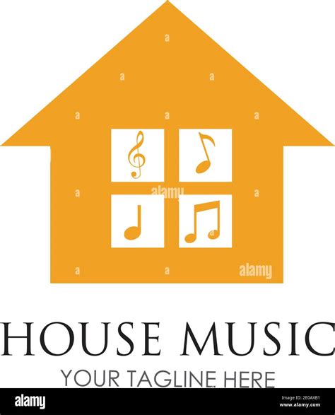 House Music Logo Images Illustration Design Template Stock Vector Image