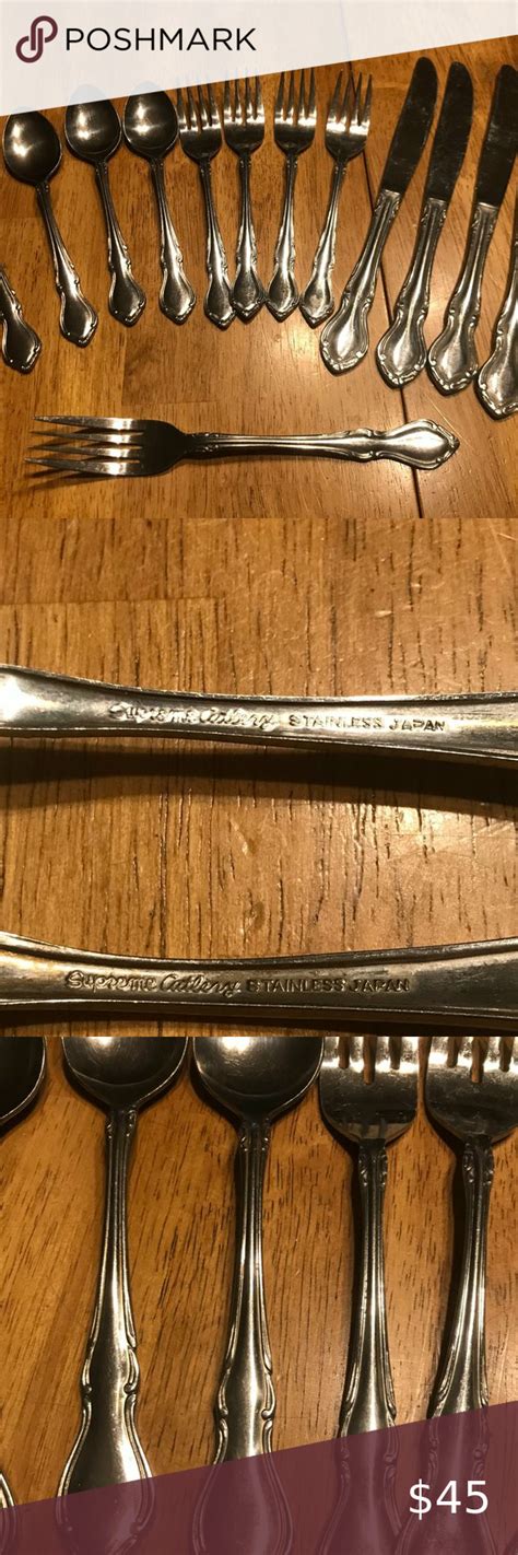 Towle Supreme Cutlery Lot 13 Pieces Flatware Silverware Stainless Japan Scroll Towle