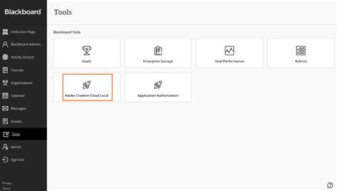 Adobe Creative Cloudin Integrointi Blackboard Learniin