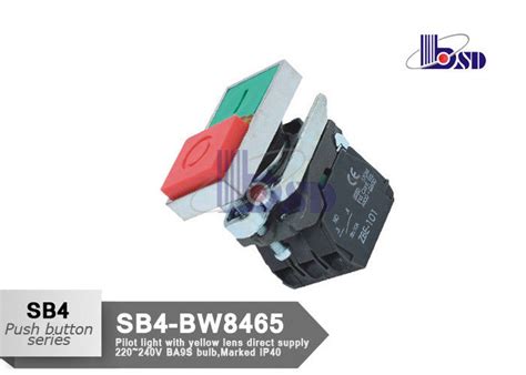 Industrial Red Green Push Button Switch Sb4 Series Press Button Switch