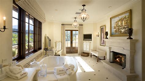 Luxury Spa Bathroom Fireplace