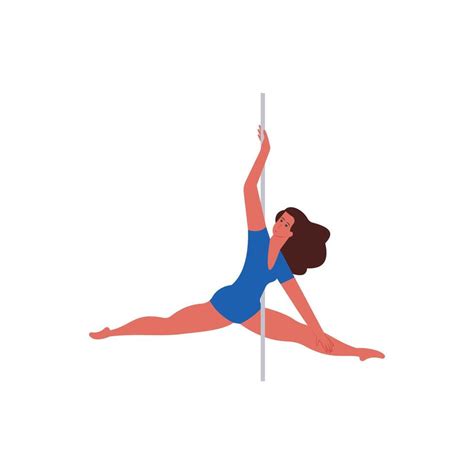 Pole Dancer Flat Illustration 53307663 Vector Art At Vecteezy