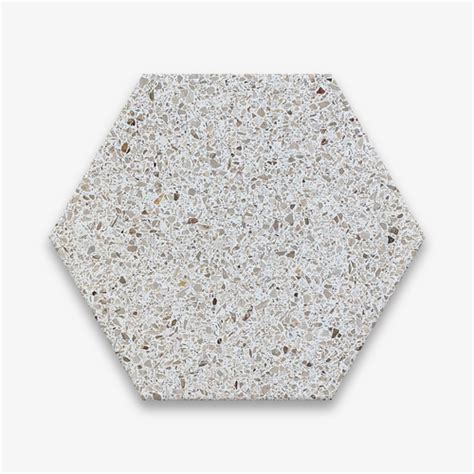 Palbe Hexagonal 20cm 7mm Chip Terrazzo Honed Terrazzo Tiles