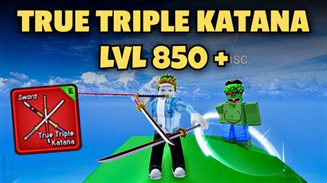 How To Get True Triple Katana Ttk At 850 In Blox Fruits Youtube