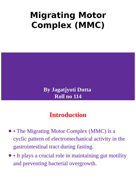 Migrating Motor Complex Detailed Pdf Gastrointestinal Tract Biology