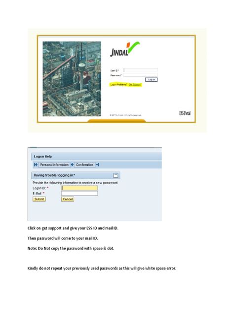 Ess Password Reset Document Pdf