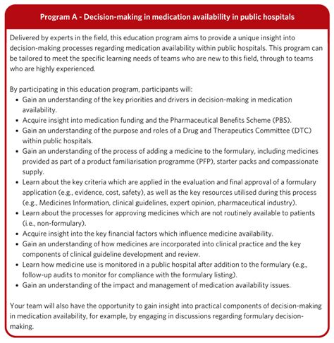 Pharmaceutical Industry Education Programs Alfred Health Pharmacy