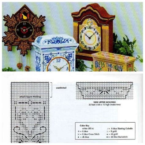 Clocks Pdf Vintage Plastic Canvas Pattern Digital Instant Pattern