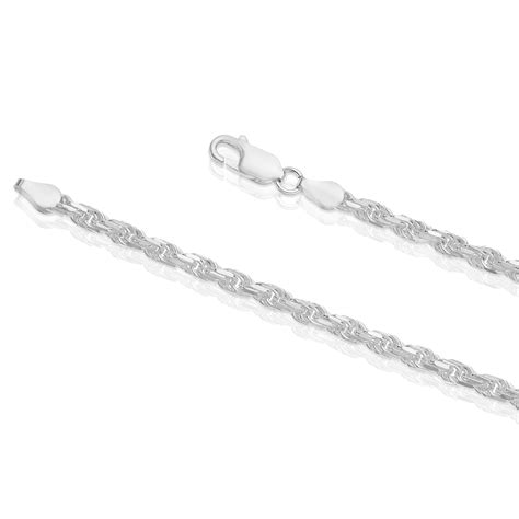 Mens Sterling Silver 22 Inch Rope Chain H Samuel