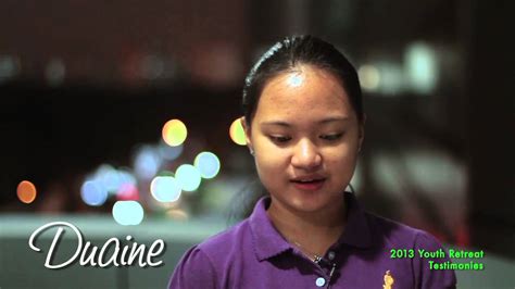 2013 Youth Retreat Testimonies Duaine Youtube