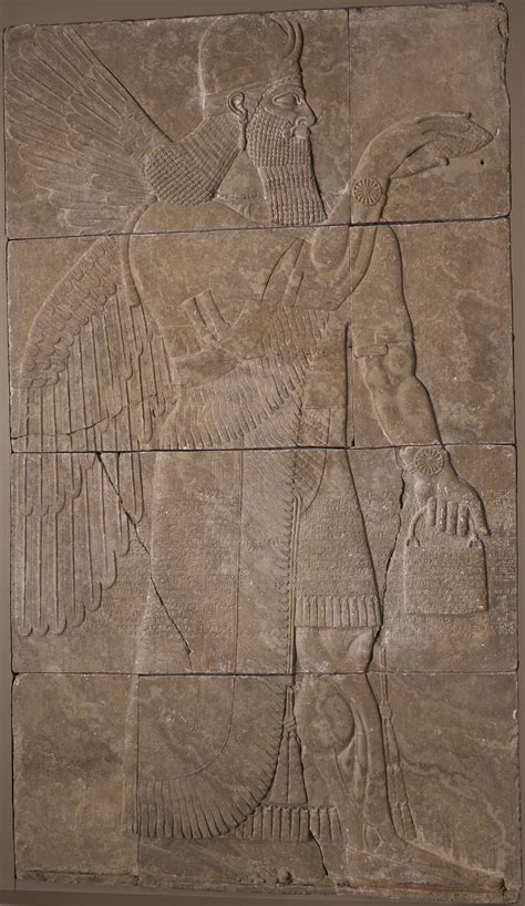 Relief With Winged Genius Apkallu 883 859 Bce Neo Assyrian