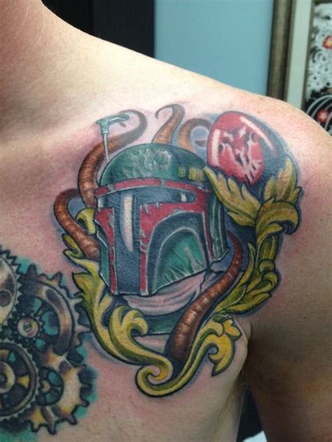 Boba Fett Helmet Done By Colbey Joyce At Black Hive Tattoo In