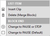 Block End Functions Playdeck