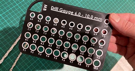 Drill Gauge Metric 6 0 To 10 0mm By Martin Download Free Stl Model