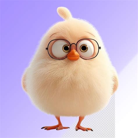 Premium Psd A Chicken With Glasses On And A Pair Of Glasses