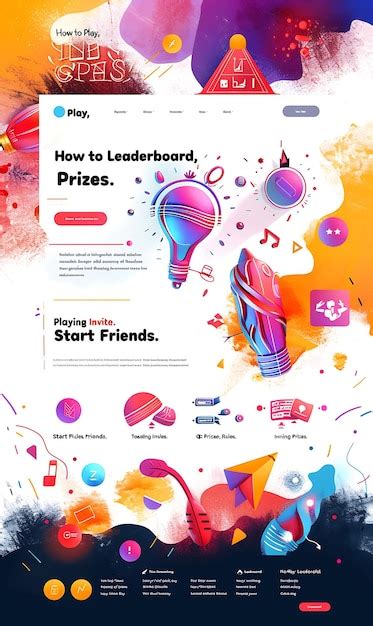 Playful Layout Web With Floating Elements Effect Fun Website Inspired Political Web Layout Idea