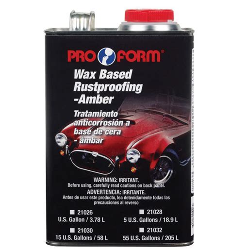 Proform Wax Rust Proofing Amber 378l Automotive Paint Supplies