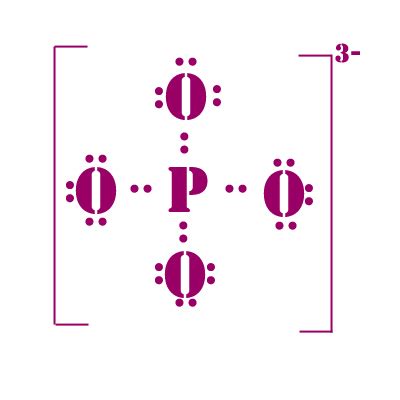 Po4 3 Lewis Structure What Is The Lewis Structure Of Phosphate