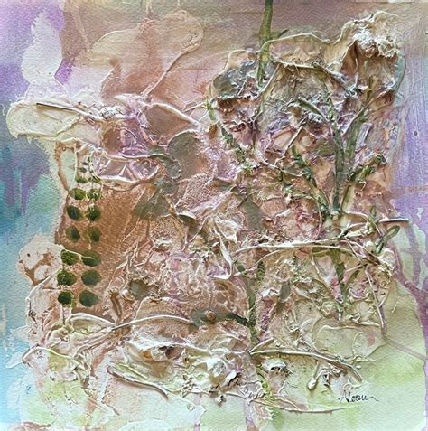 Original Watercolor And Collage Painting In The Weeds Etsy