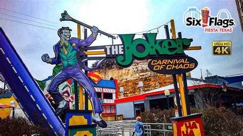 2022 The Joker Carnival Of Chaos On Ride 4k Pov With Queue Six Flags