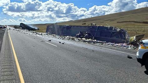 At Least One Dead Another Life Flighted From Semi Crash That Closed I