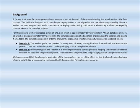 Ergonomics Project In Jack Simulation Pdf