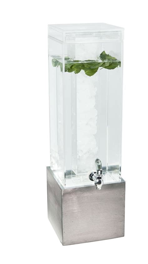 Aspen Acrylic Beverage Dispenser With Ice Chamber And Drip Tray 3