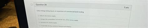 Solved Question 282 ﻿ptsother Things Being Equal An