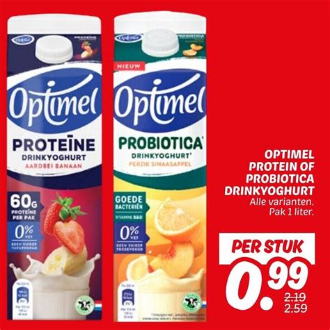 Optimel Protein Of Probiotica Drinkyoghurt 1 L Aanbieding Bij Dekamarkt