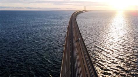 Aerial View Chesapeake Bay Bridge Tunnel Stock Footage Video 100