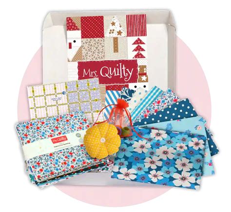 Quilting Kit Box Fabric Patterns And Sewing Tools Mrs Quilty