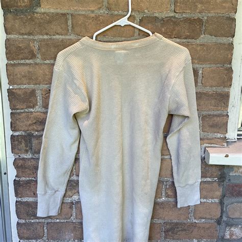 80s Dickies Waffle Knit Thermal Long Sleeve In Depop