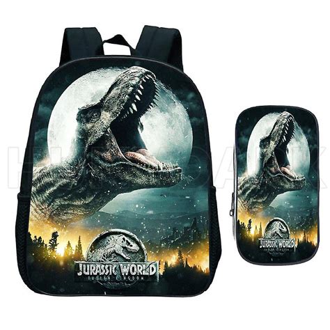 Jurassic Park Cartoon School Backpack Cartoon Lighten Kindergarten