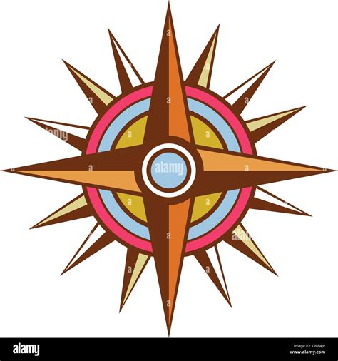 Vintage Compass Star Isolated Retro Stock Vector Image And Art Alamy