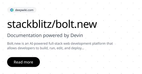 Stackblitzboltnew Deepwiki