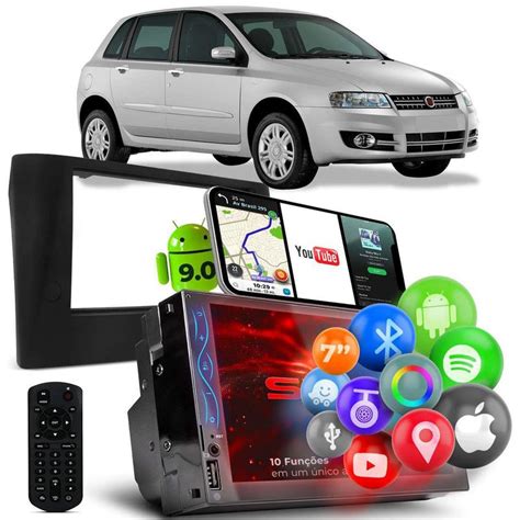 Central Multimídia Android 9 Fiat Stilo 03 A 12 Gps Tv 2 Din