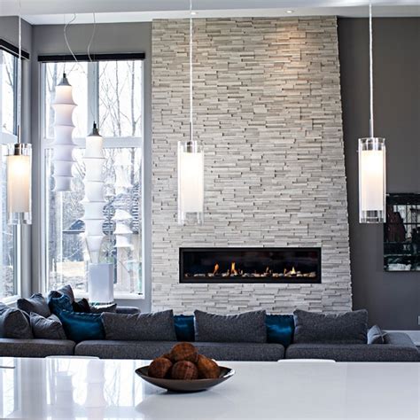 Stone Fireplace Modern Design