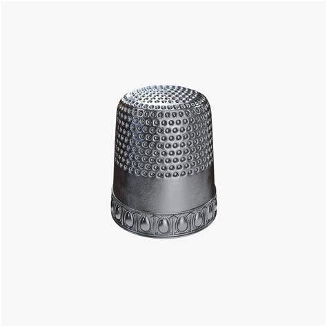 Vintage Metal Thimble 3d Model Download Tools On