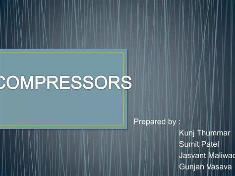 ROTARY COMPRESSORS | PPTX | Physics | Science