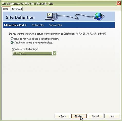 Set Up A PHP MySQL Site In Dreamweaver