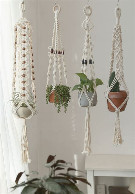 Macrame Plant Hanger Hanging Planter Large Wall Planter Etsy