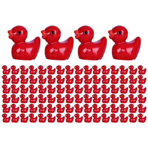 100200pcs Mini Rubber Ducks Miniature Resin Ducks Yellow Tiny Duckies